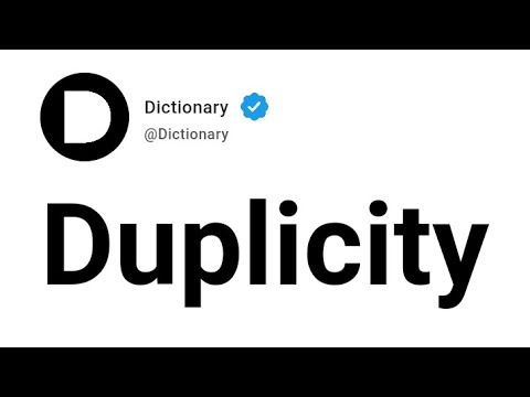 Duplicity Meaning In English