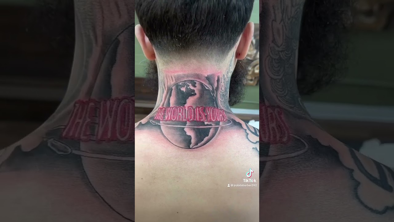 the world is yours 🌏 #tattoo #scarface #viral #explore #vuralvideo #shorts #tattooartist