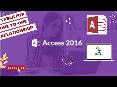 How to make table for one to one relationship in Access