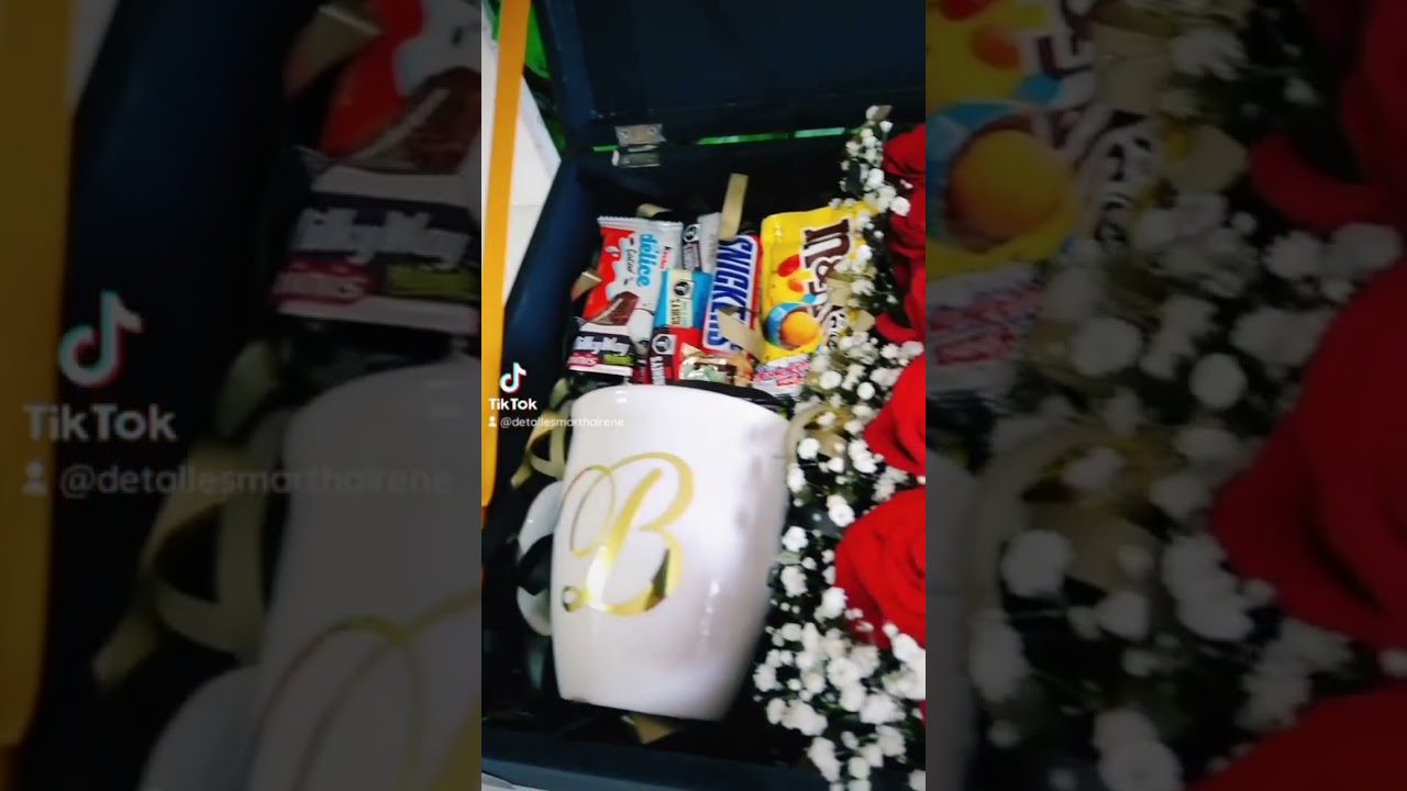 Caja de madera , Taza , Rosas y Chocolates - https://www.facebook.com/detallesmarthairene