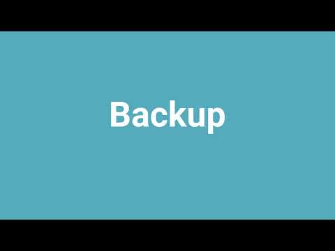 'Backup' Meaning and Pronunciation