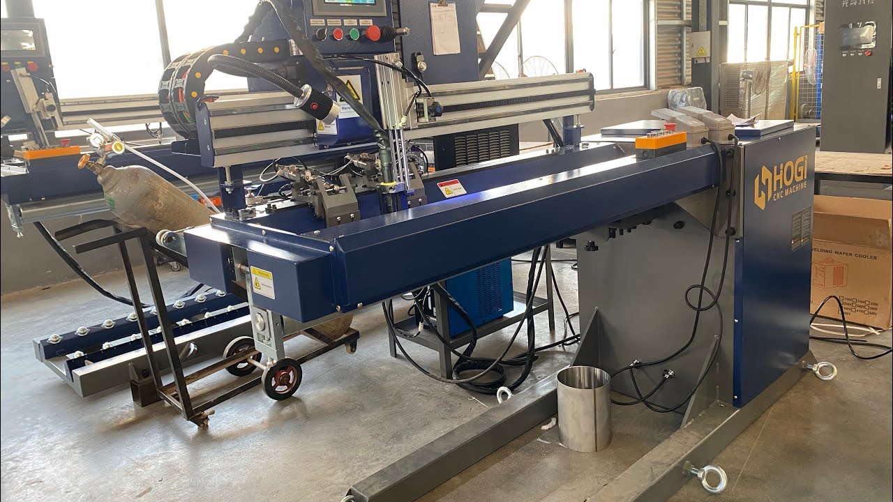 HOGI Longitudinal seam welding machine Tig welder laser welder for metal tank cylinder duct pipe