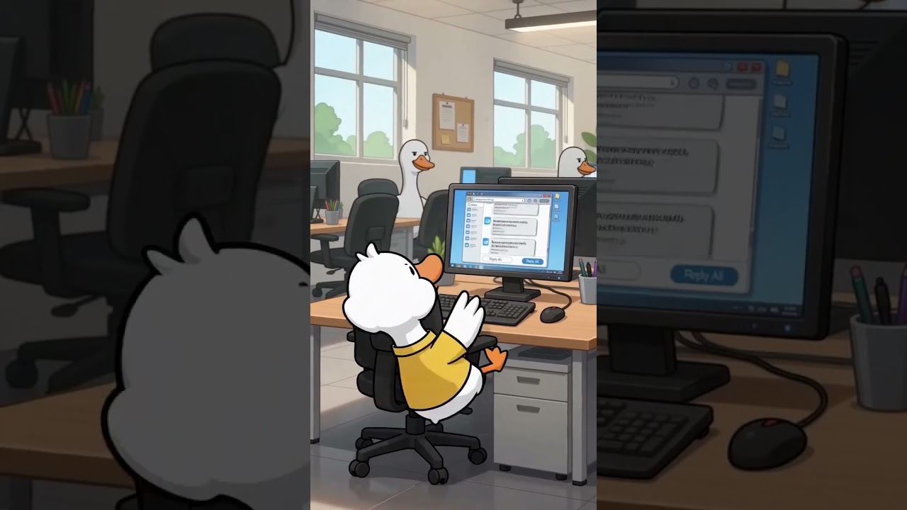 Reply All / Just Reply / Or Just… Goose? 📧 | Quack Quack Attack #Shorts