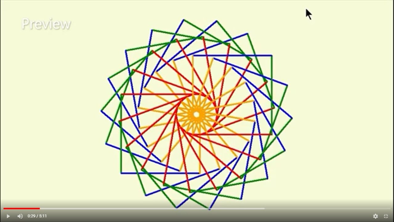 Python Turtle: Rotating Square