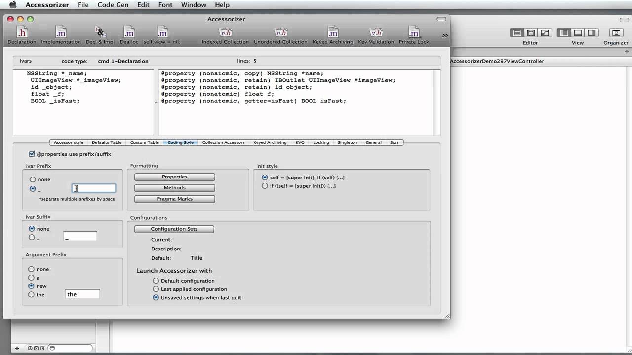 Accessorizer Made Simple: Coding Styles