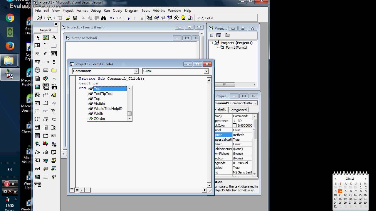 Belajar Membuat Notepad Sederhana dengan VB 6.0 Enterprise
