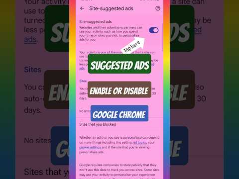 How to Enable or Disable Site Suggested Ads on Google Chrome? #shortsfeed #trending #ytshorts