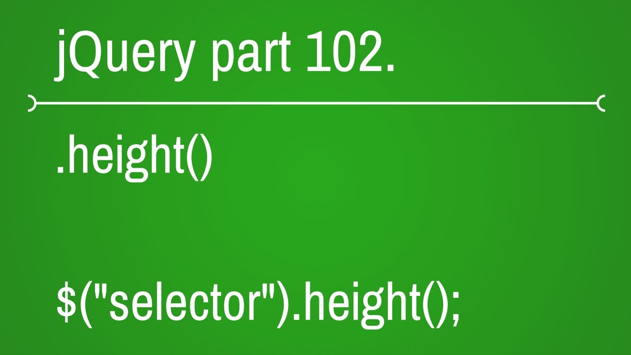 jquery height function - part 102