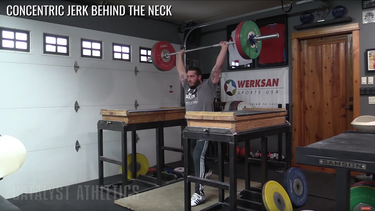 Concentric Jerk Behind the Neck- Olympic Weightlifting Exercise Library - Catalyst Athletics