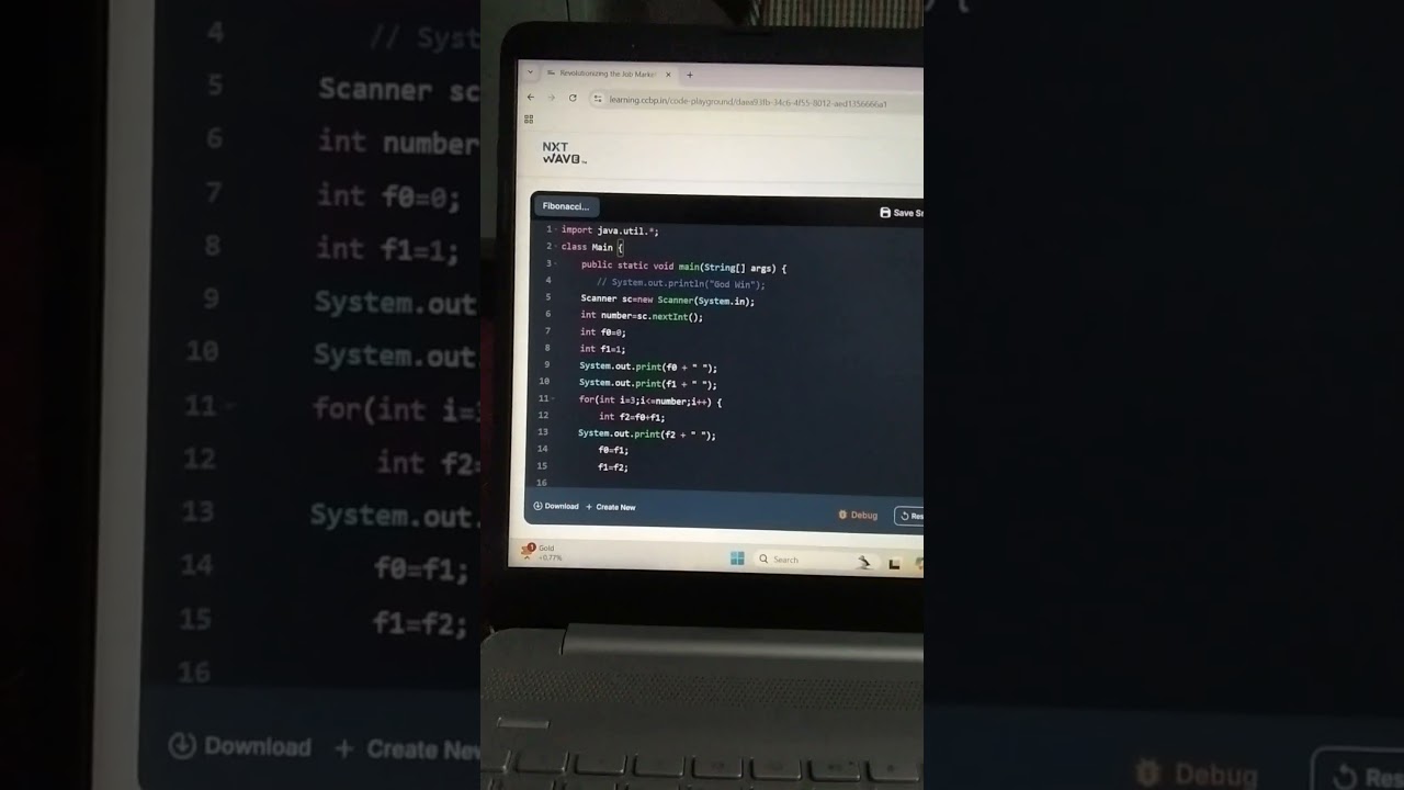 Fibonacci Seris watch full video in my channel #nxtwave#java#javaprogramming #nxtwave#ai#chatgpt