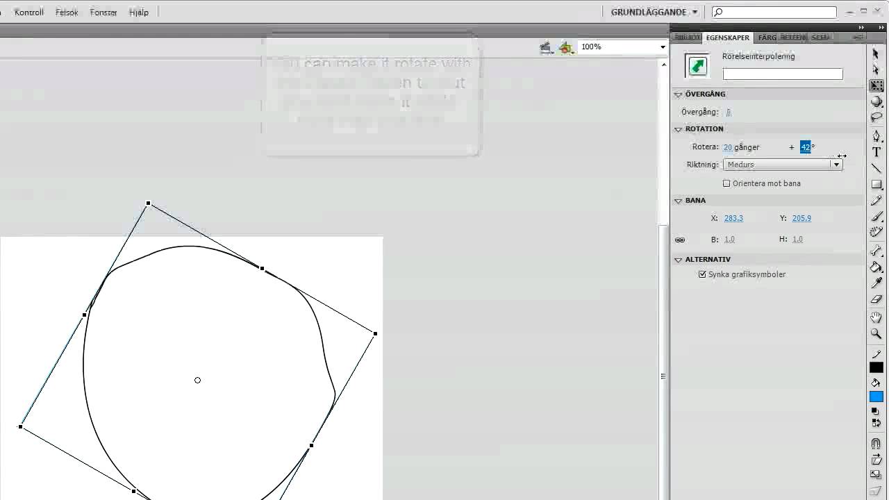 Flash Tutorial - Motion, Shape and Classic tweening