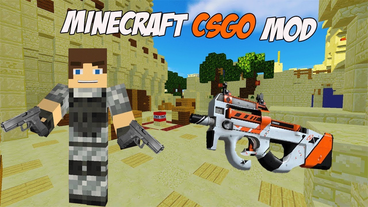 Guns in Minecraft! CSGO Mod & Map