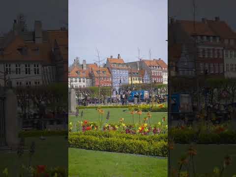 #Spring in #Copenhagen #Denmark - #KongensNytorv #square with #OldTown #Nyhavn #Canal in background