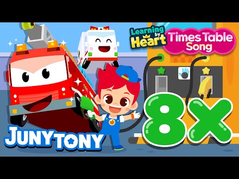 8 Times Table Song | Multiply By 8 | School Songs | Multiplication Songs for Kids | JunyTony