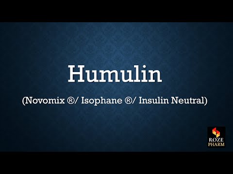 Humulin pronunciation, diabetes drug, How to say novomix isophane insulin neutral