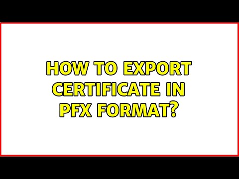 How to export certificate in pfx format? (2 Solutions!!)
