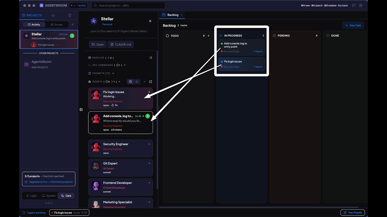 🚀 AI Task Board That Actually Codes For You: AgentsRoom Backlog & Kanban (Better Than Jira & Trello)