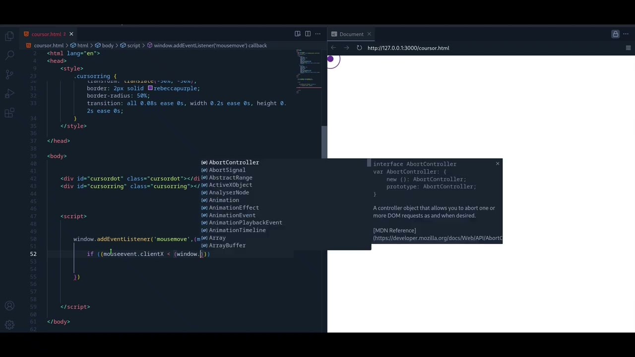 Create a Custom Cursor with HTML, CSS, and JavaScript | 10-Minute Tutorial