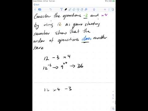Playing with operation order worked example