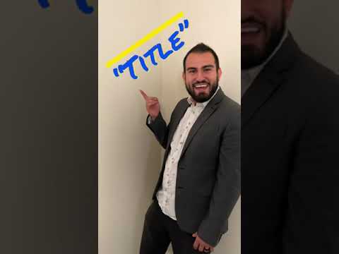 Real Estate 101 - Key Terms!Today’s Word: “Title” Real Estate easy to understand-60 seconds or less