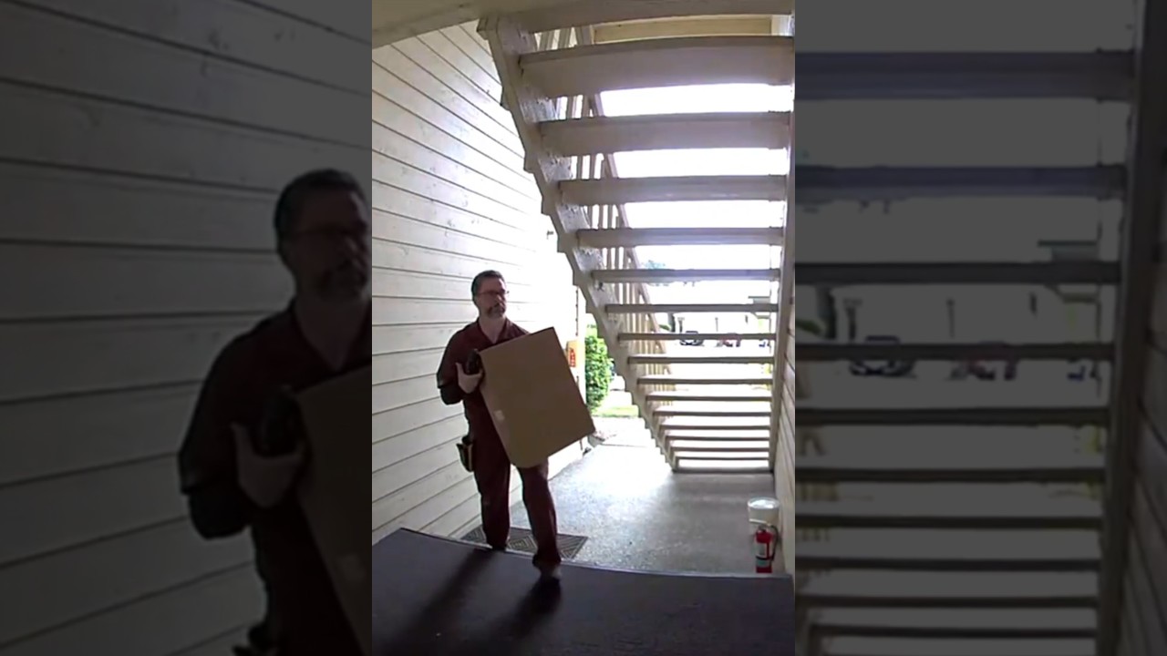 UPS Home Delivery Caught On Hidden Camera ASMR [USA]