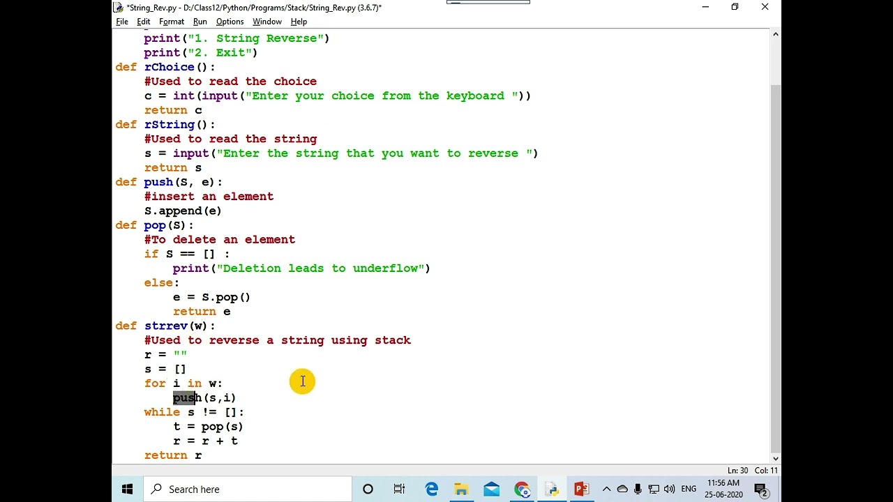 roypaulmca: The complete program on reversing a string using Stack
