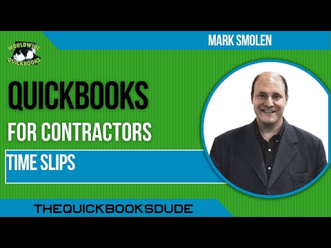 QuickBooks Time Slips, Single Time Activities, And Track Time By Job Detail