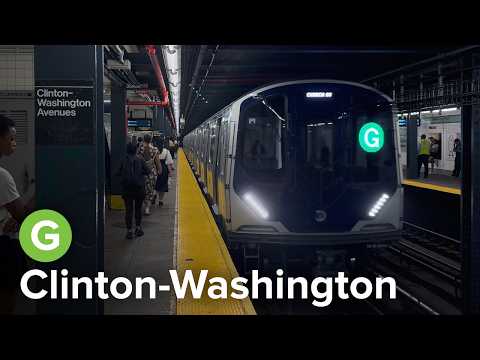 ⁴ᴷR46/R211A/R211T G Train action at Clinton-Washington Avenues