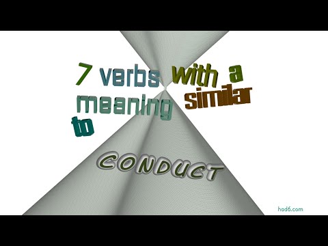 conduct - 11 verbs which are synonym to conduct (sentence examples)