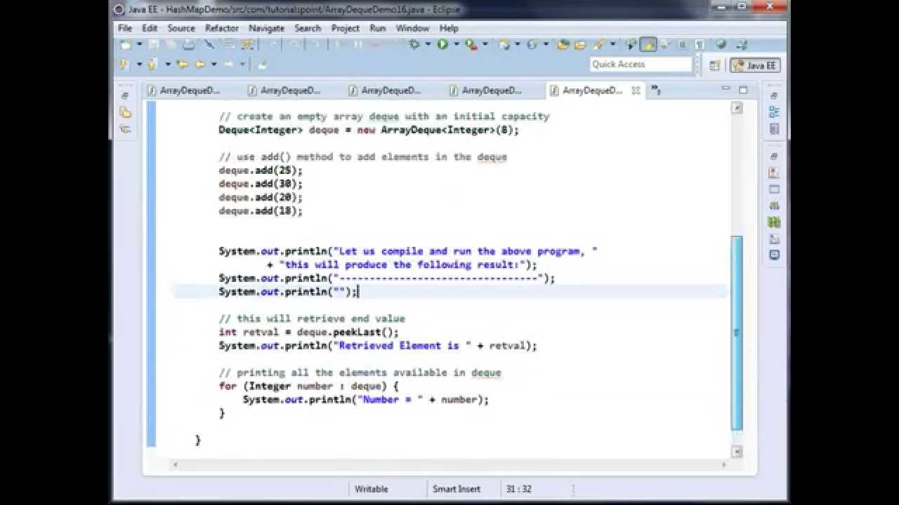 Java util ArrayDeque peekLast Method   Java util ArrayDeque poll Method