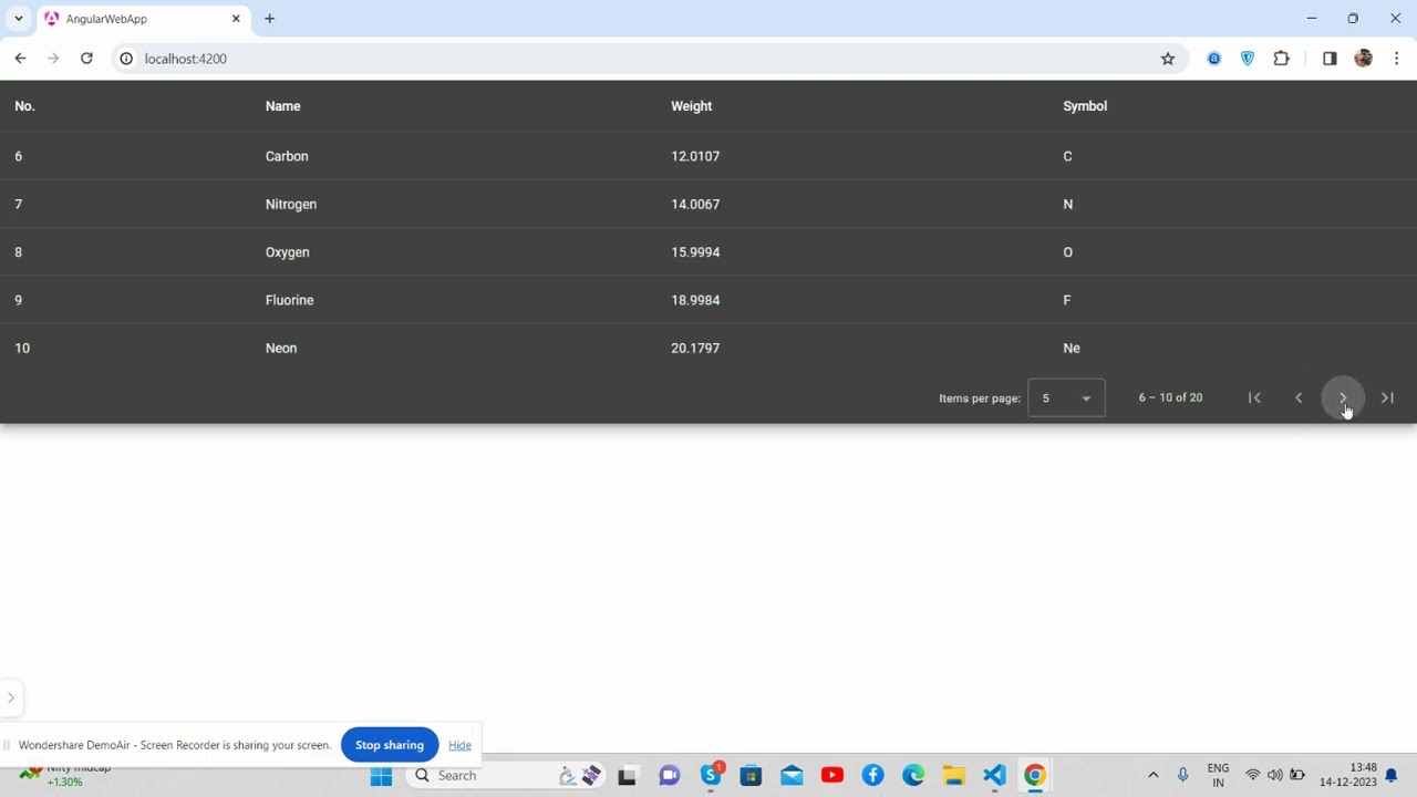 Angular 17 Material Table Component Working Example