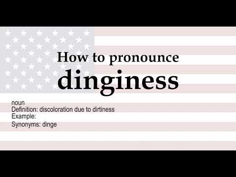 How to pronounce 'dinginess' + meaning
