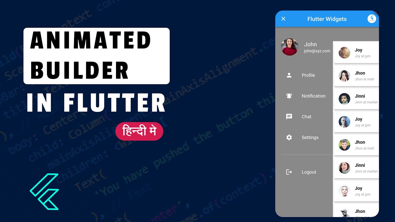 Flutter Tutorial | Flutter Animated Builder | Flutter Widget | Hindi