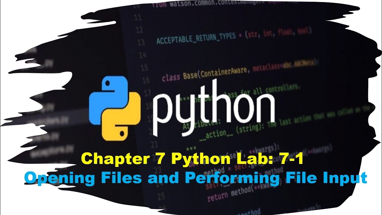 Principles of Programming Chapter 7, Python Lab 7-1: Opening Files and Performing File Input