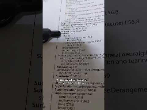 Here is a quick video showing how to find the ICD-10 code for sunburn