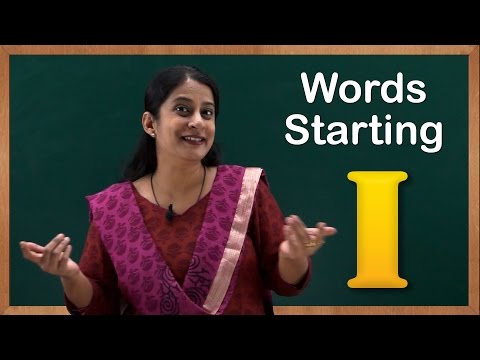 Learn Words Starting with I | Flash Cards – Words Starting With Letter i | Toddler Words With I