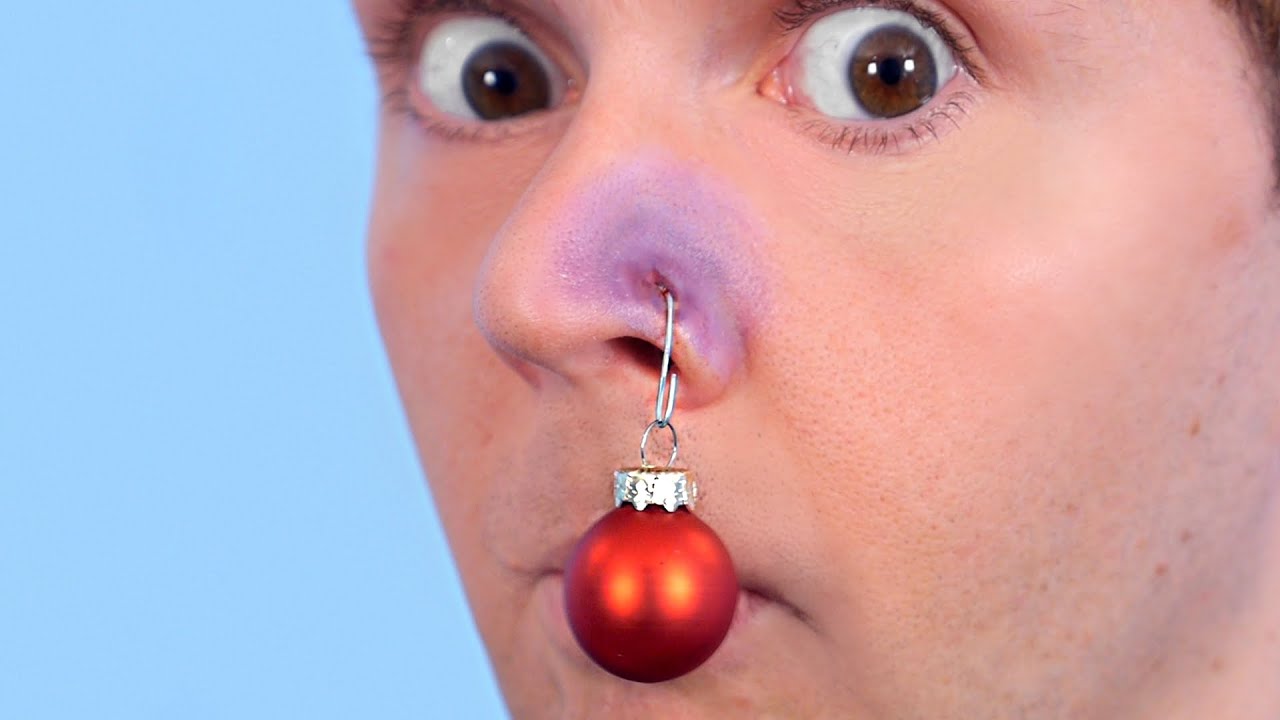 CHRISTMAS NOSE PIERCING GONE WRONG!
