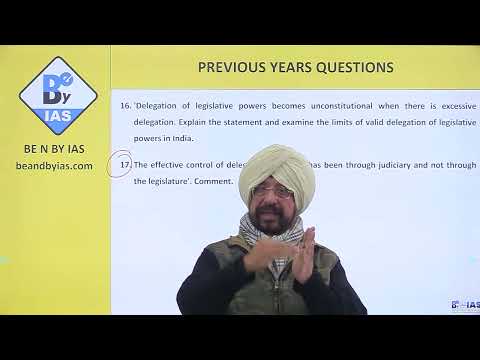 BE N BY IAS| The Effective Control of Delegated Legislation|