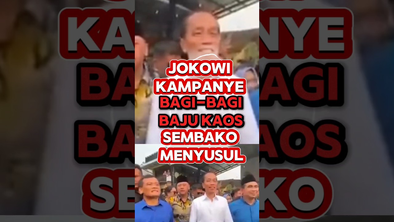 Ketika Jokowi kampanye bagi2 baju kaos, Jokowi memahami kebutuhan rakyat kecil cukup baju kaos