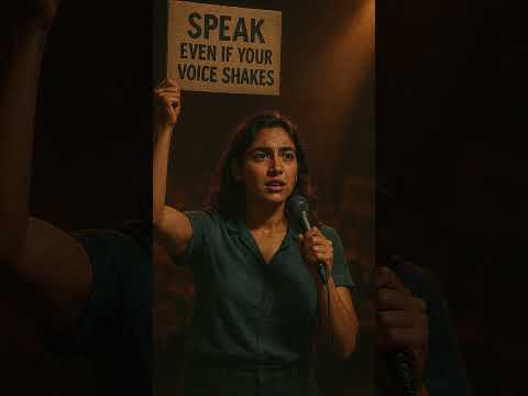 Speak Even If Your Voice Shakes. #bharatkibeti #BoldImagery#StoryThroughArt#ResistWithGrace