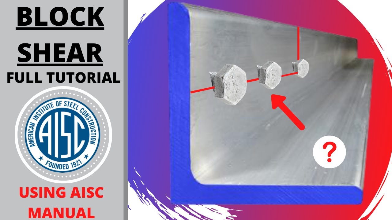 Block Shear Design Example - Using AISC Steel Manual - Start to Finish