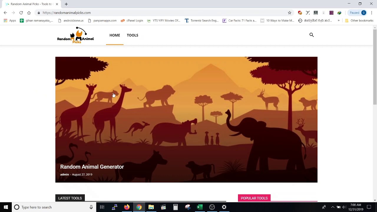 Random Animal Generator Tool