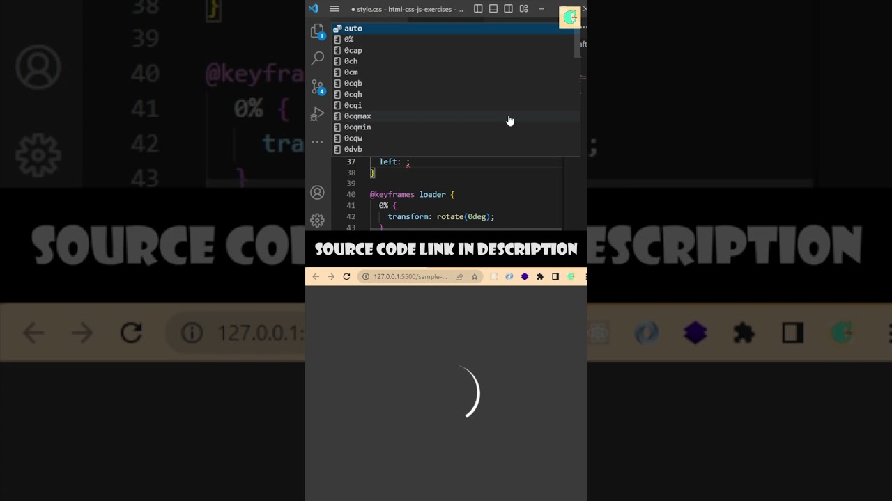 Border radius round animation loader with CSS |  HTML CSS Tutorial | CodeIsMine #shorts