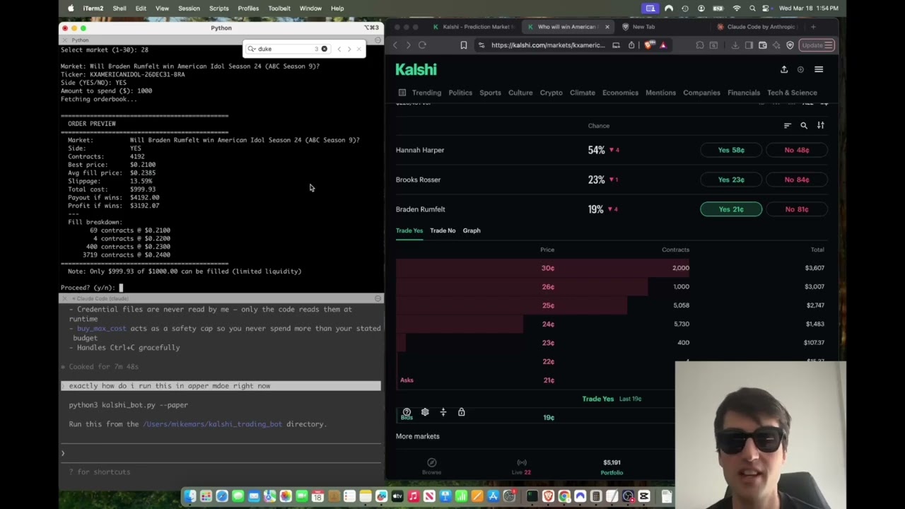 How to Vibe Code Your First Kalshi Bot in 10 Minutes using Claude Code (Zero Experience)