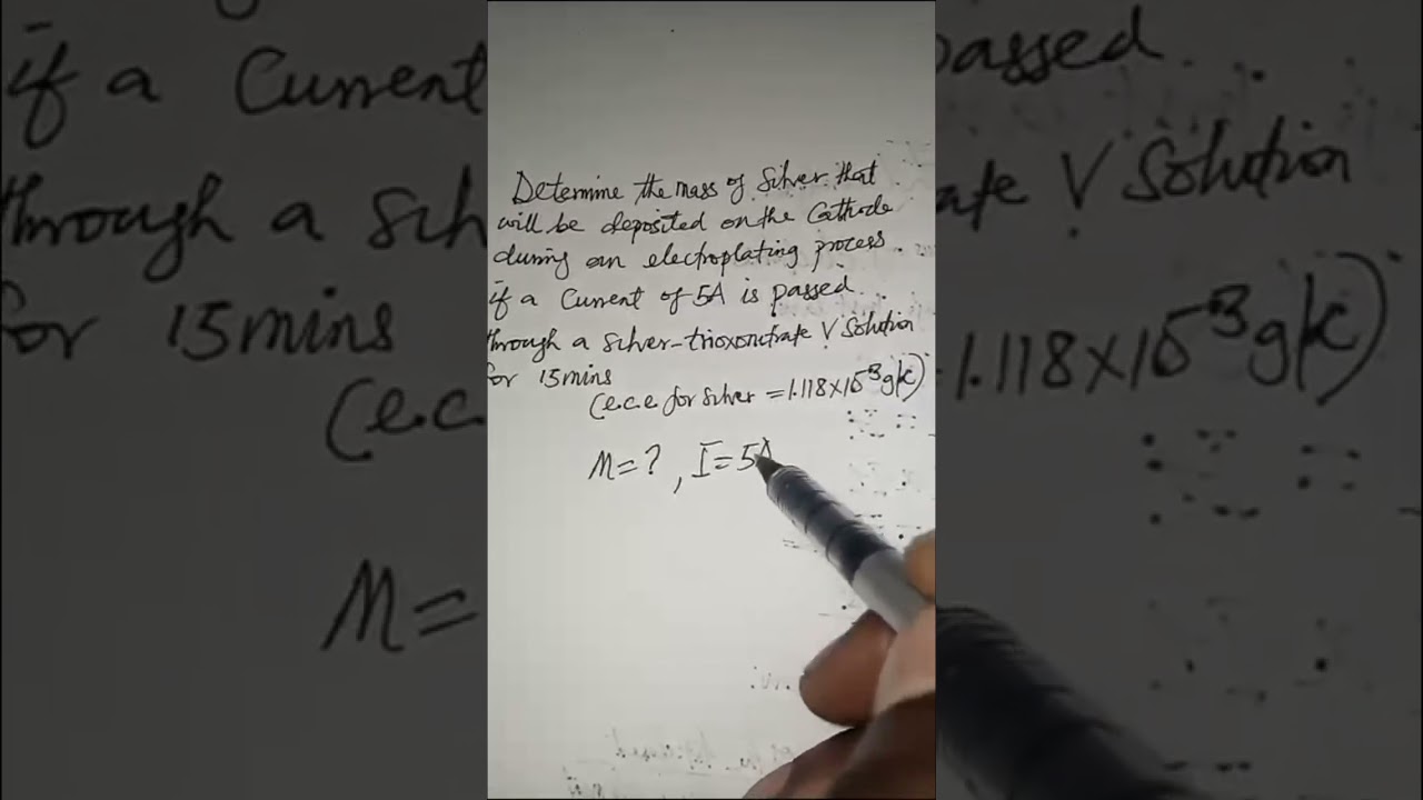 Electrolysis Calculation #physics