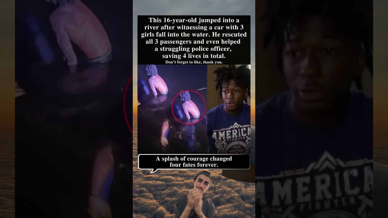 Hero Leaps Into Water And Saves Three Girls And A Police Officer After Car A Car Incident