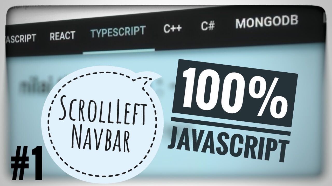 ScrollLeft Navigation HTML+CSS3 (100% Javascript) PART 1