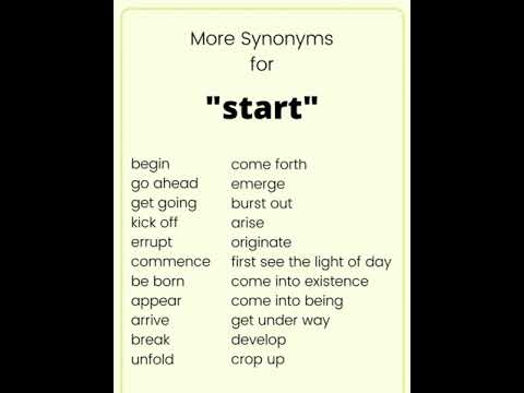 Synonyms For START #english #vocabulary #pronunciation #grammar #speaking #shorts #synonymswords
