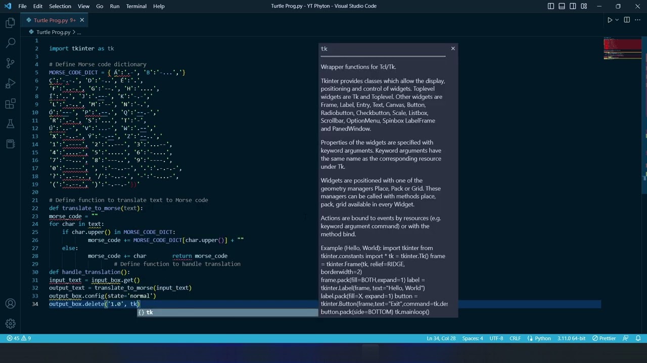 Building an English to Morse Code Translator with Python and Tkinter
