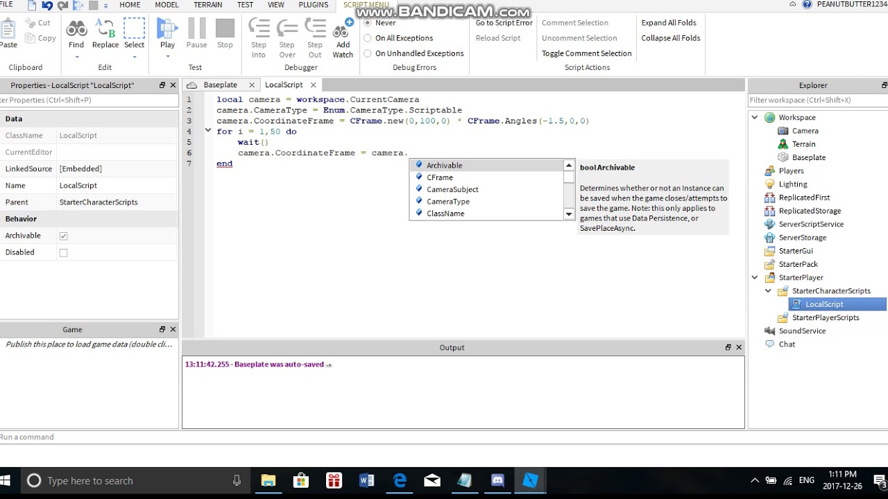 ROBLOX- Camera CFrame TUTORIAL